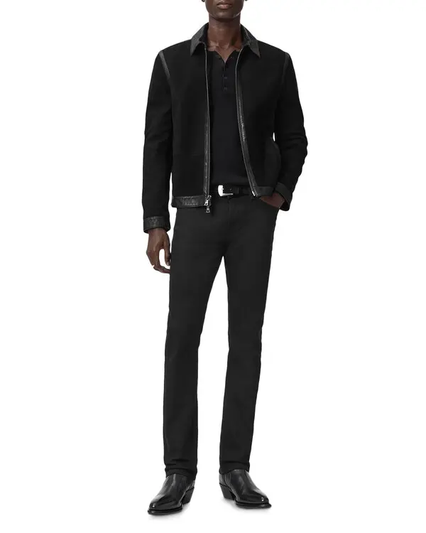 John Varvatos Jaxon Waxed Suede Jacket