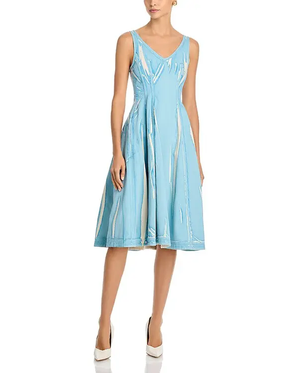 Marni Stretch Denim Midi Balloon Dress