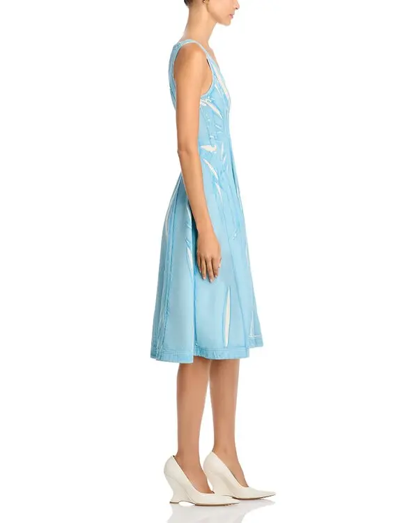 Marni Stretch Denim Midi Balloon Dress