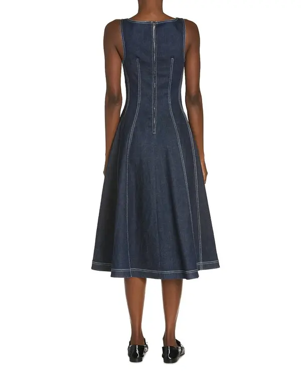 Marni Stretch Denim Midi Balloon Dress