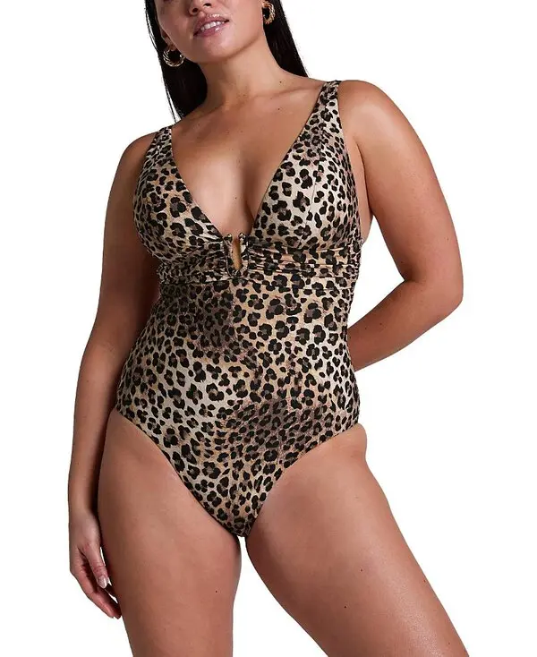 Hunkemoller Luxe Animalia Shaping Bathing Suit - Brown