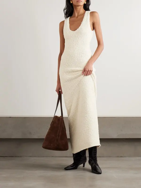 SIR. Tropicana Cotton-blend Bouclé Maxi Dress