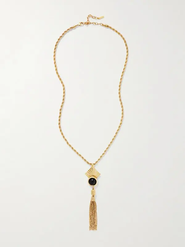 JENNIFER BEHR Noreen Tasseled Necklace - Gold