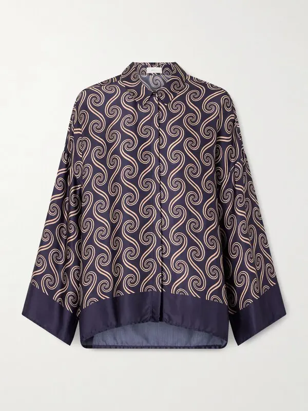 Faithfull The Brand Cora Printed Satin Shirt