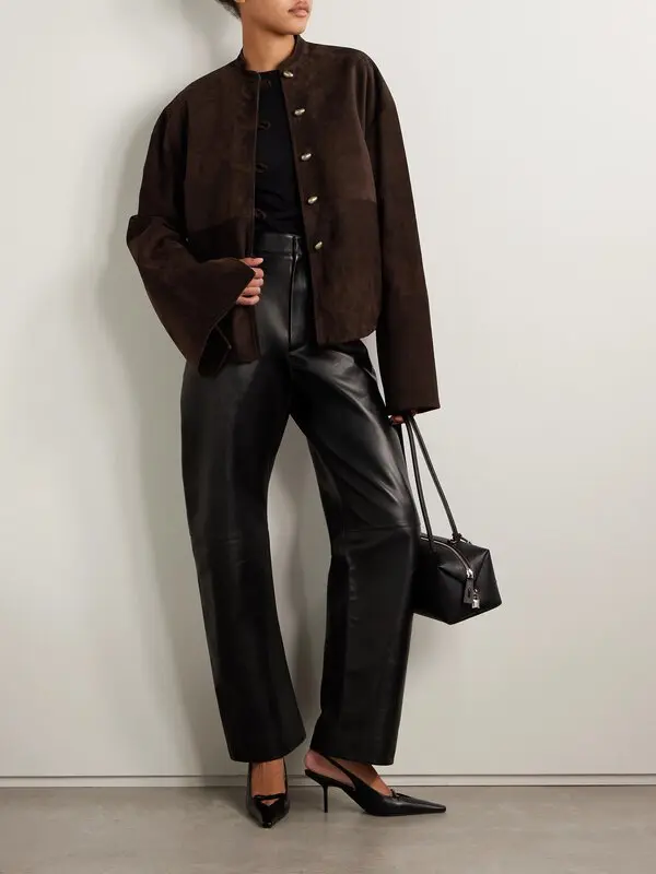 Adam Lippes Rhys Paneled Suede Jacket