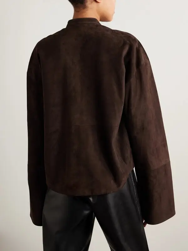 Adam Lippes Rhys Paneled Suede Jacket