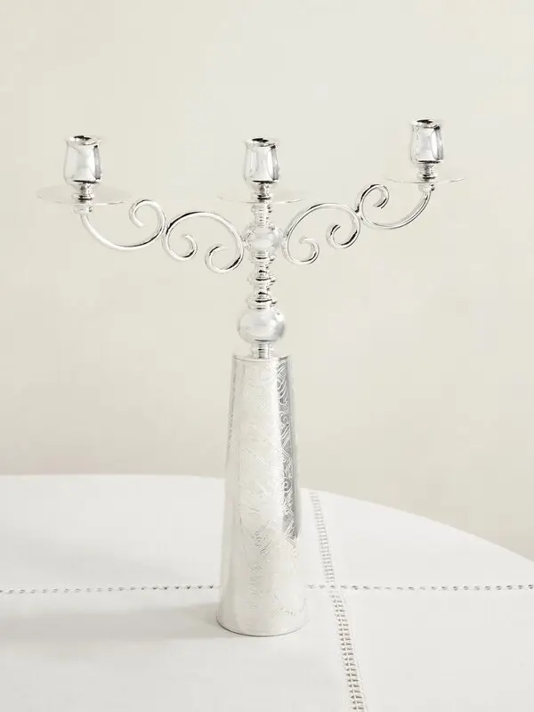 Christofle Jardin D'eden -plated Candelabra - Silver