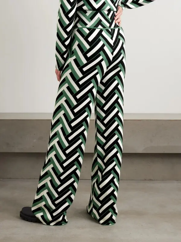 Perfect Moment Embroidered Wool Wide-leg Pants
