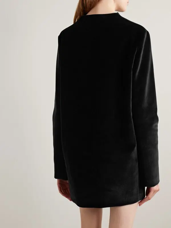 Khaite Aleena Velvet Mini Dress