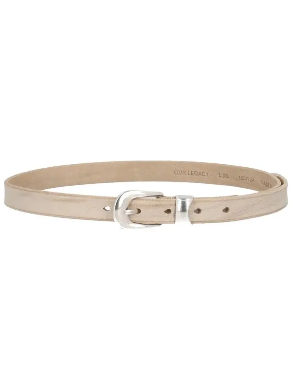 Our Legacy Leather Belt - White