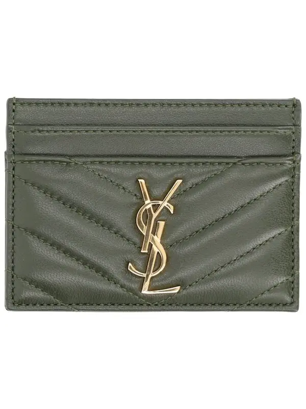 Saint Laurent Card Holder "cassandras - Brown