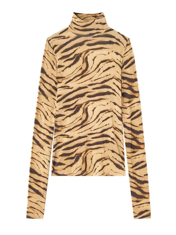 GANNI Animal Print Top