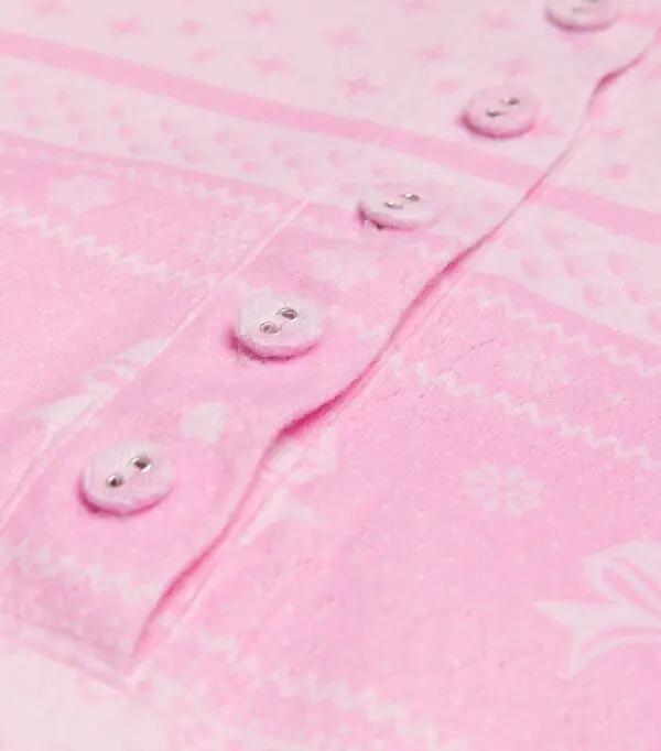 SKIMS Pointelle Henley Pyjama Set - Pink