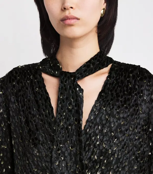 Simkhai Kayliegh Pussybow Blouse - Black