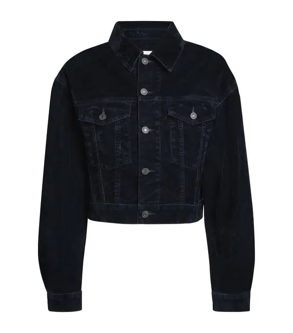 AGOLDE Cotton-blend Velvet Radley Denim Jacket - Blue