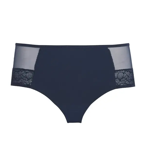 Maison Lejaby Lace-detail Nudite Full Briefs - Navy