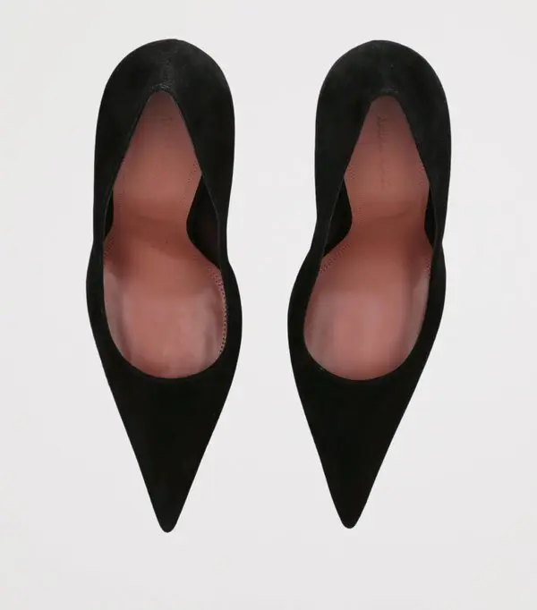Amina Muaddi Barbara 105 Suede Pumps