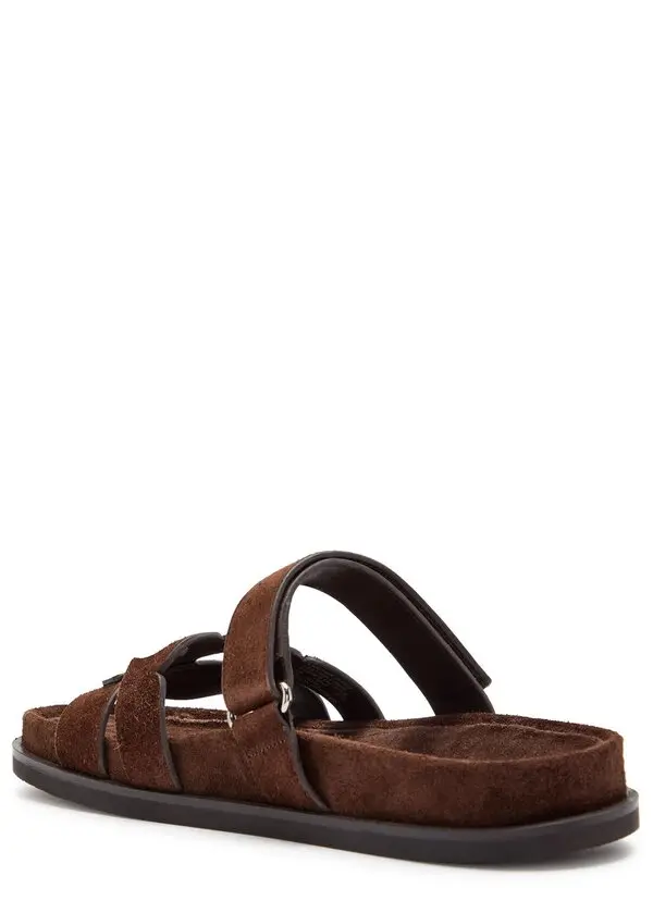 Tory Burch Ines Sport Brushed Suede Sliders