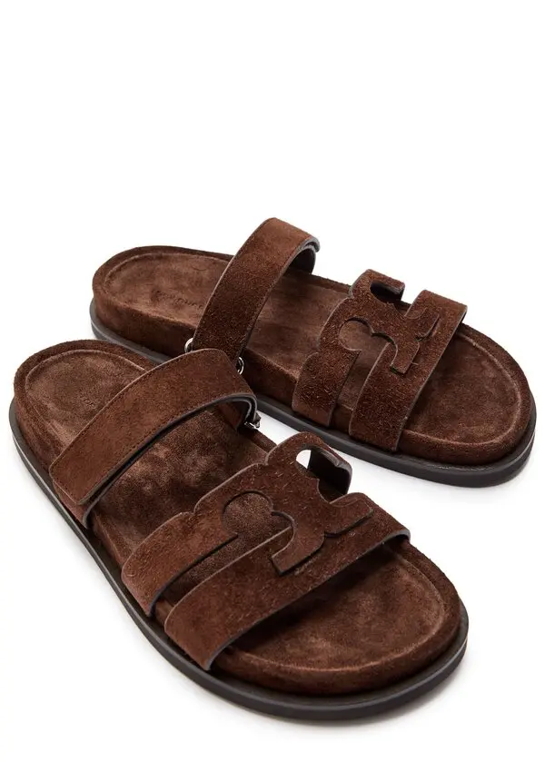 Tory Burch Ines Sport Brushed Suede Sliders
