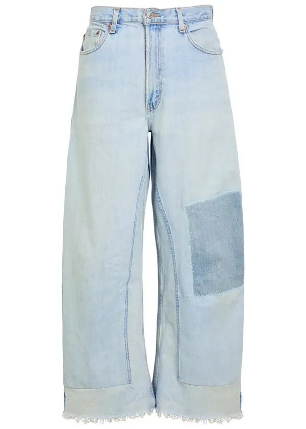 B Sides Vintage Reworked Panelled Wide-leg Jeans