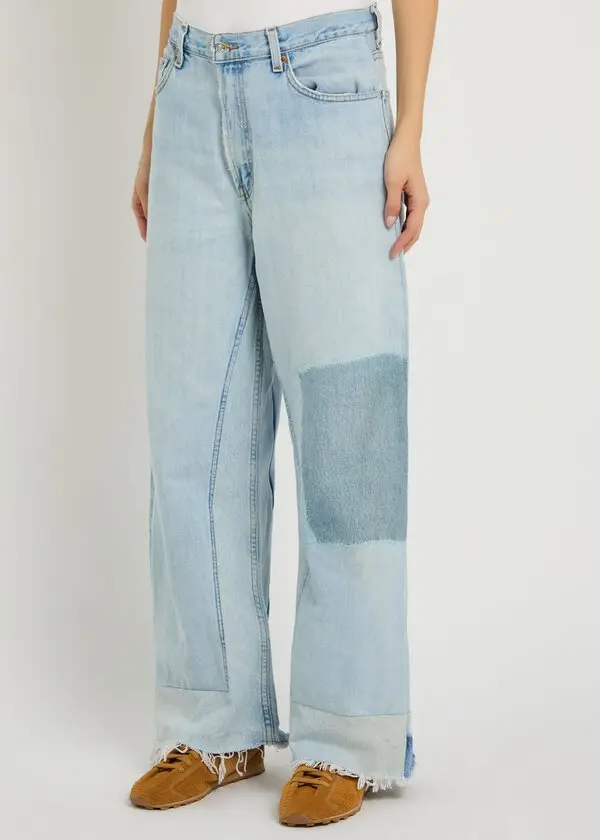 B Sides Vintage Reworked Panelled Wide-leg Jeans
