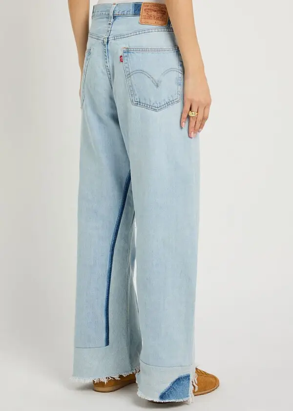 B Sides Vintage Reworked Panelled Wide-leg Jeans