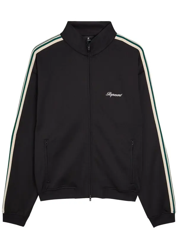 REPRESENT Taped Logo-embroidered Jersey Track Jacket
