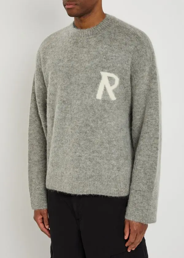 REPRESENT Logo Alpaca-blend Jumper - Grey