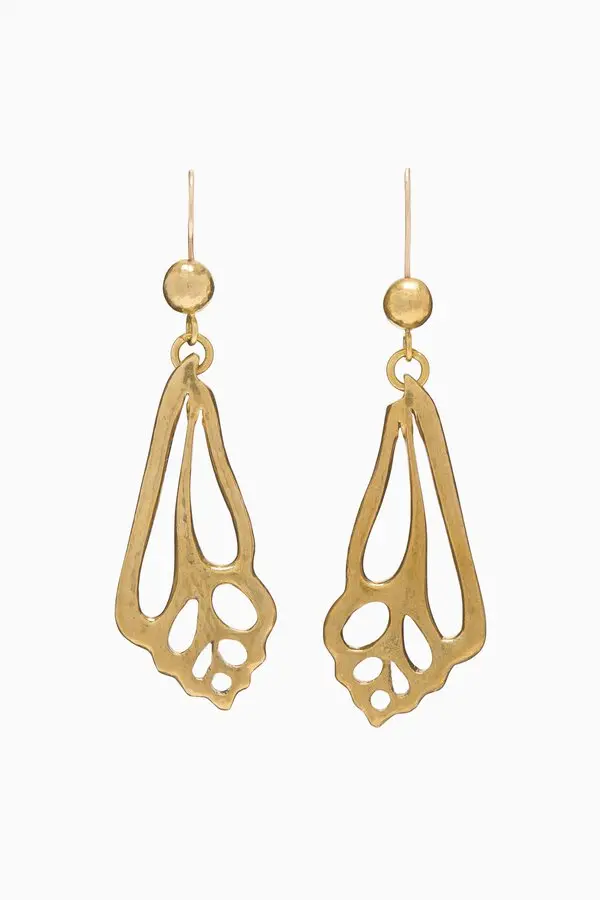 Ulla Johnson Shell Drop Earrings - Brass