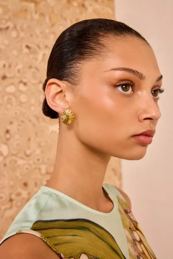 Ulla Johnson Embellished Shell Stud Earrings