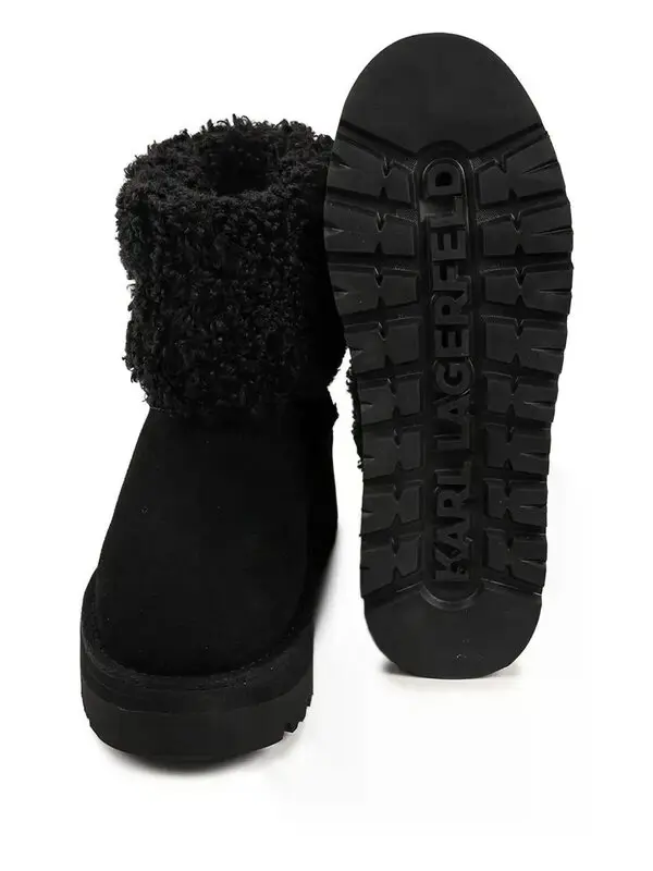 Karl Lagerfeld Skylar Signature-detail Platform Boots - Black