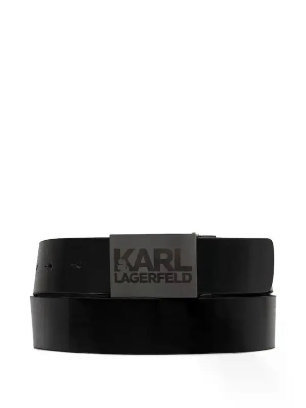 Karl Lagerfeld Logo-buckle Belt - Black
