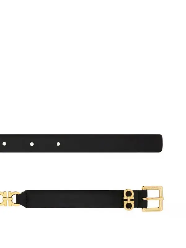 FERRAGAMO Gancini-chain Square-buckle Belt