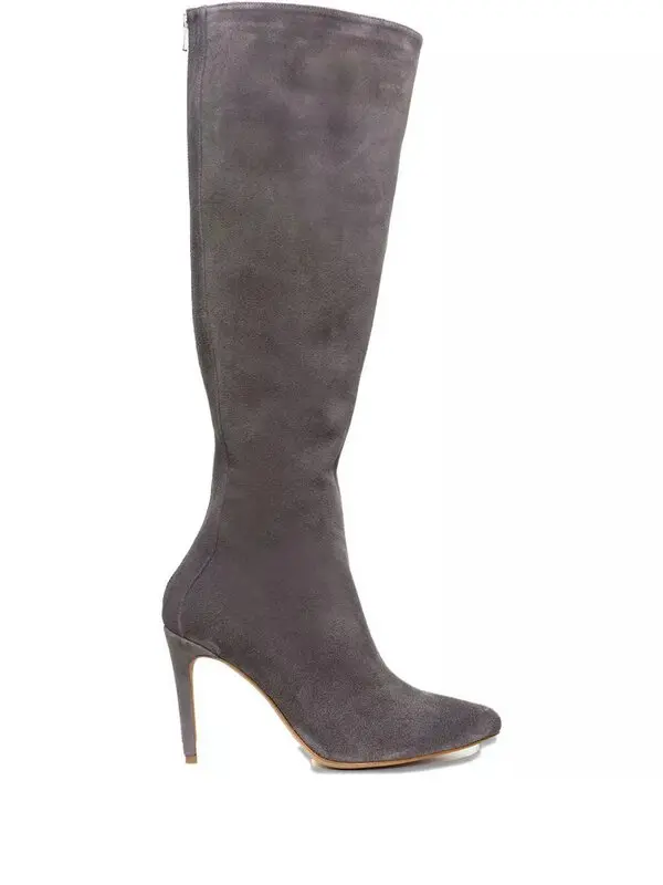 GINISSIMA 95mm Pointed-toe Boots - Grey
