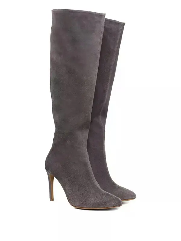 GINISSIMA 95mm Pointed-toe Boots - Grey