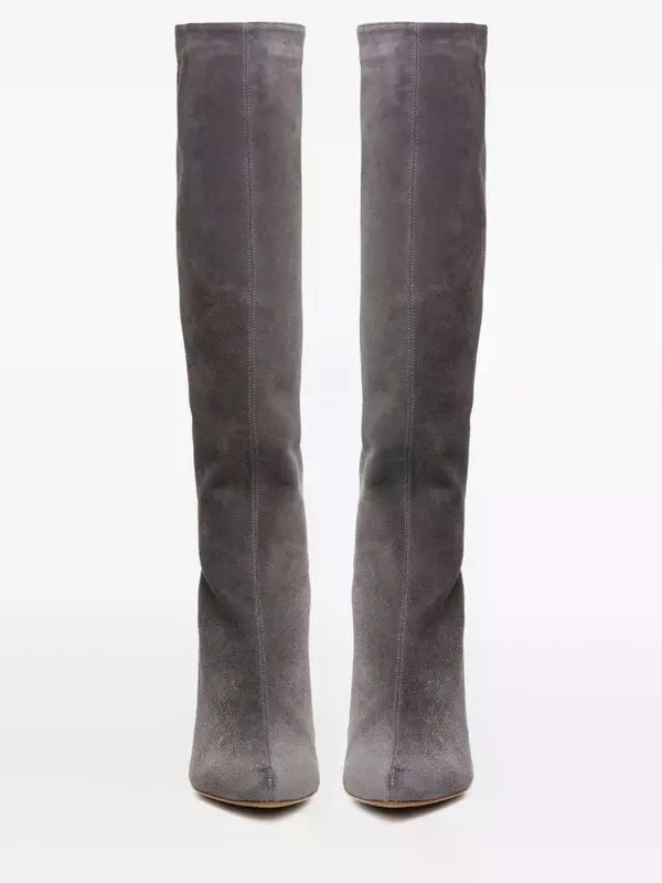 GINISSIMA 95mm Pointed-toe Boots - Grey