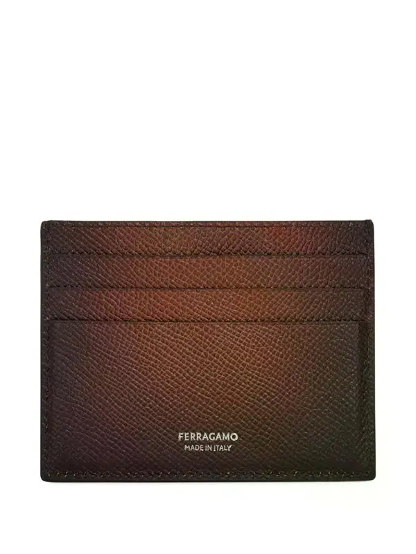 FERRAGAMO Gancini Grained Card Holder