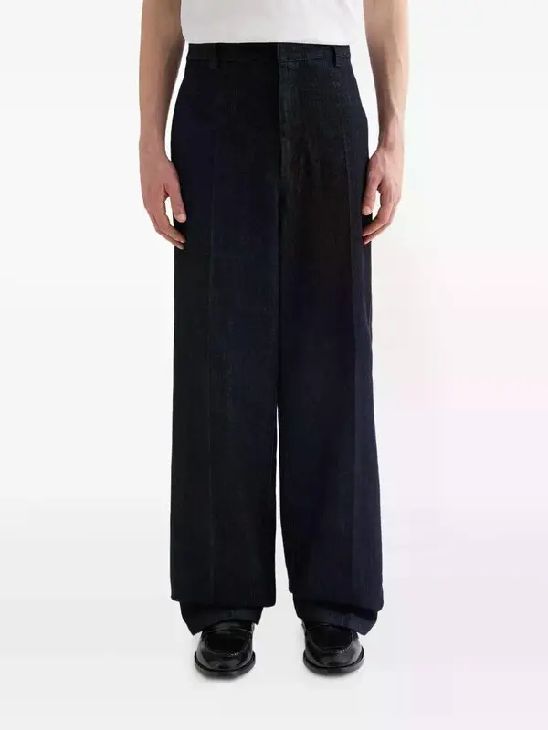 JIL SANDER Belt-loops Cotton Trousers