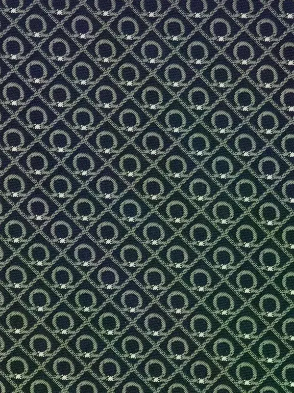 FERRAGAMO Gancini Jacquard Silk Tie - Blue