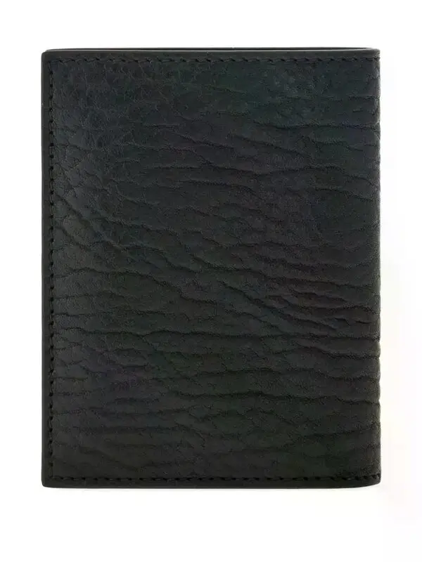 FERRAGAMO Pebbled Leather Wallet - Black