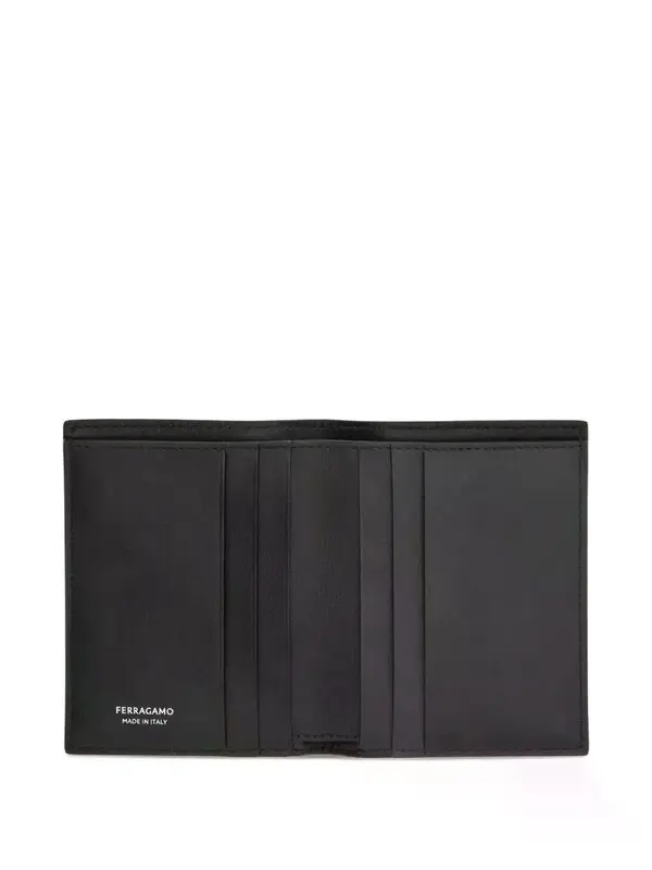 FERRAGAMO Pebbled Leather Wallet - Black
