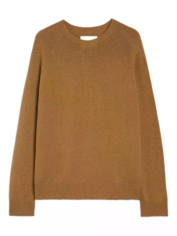 JIL SANDER Ribbed Crew-neck Sweater - Brown
