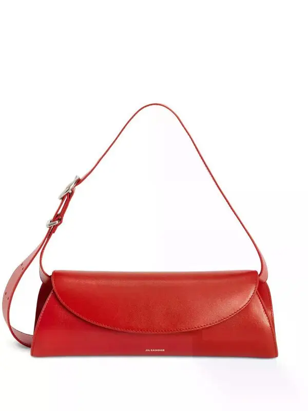 JIL SANDER Small Cannolo Shoulder Bag - Red