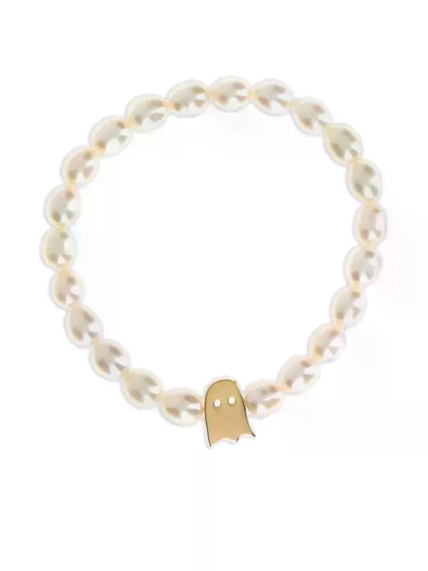 ALIITA 9k Pearl-charm Bracelet - Gold