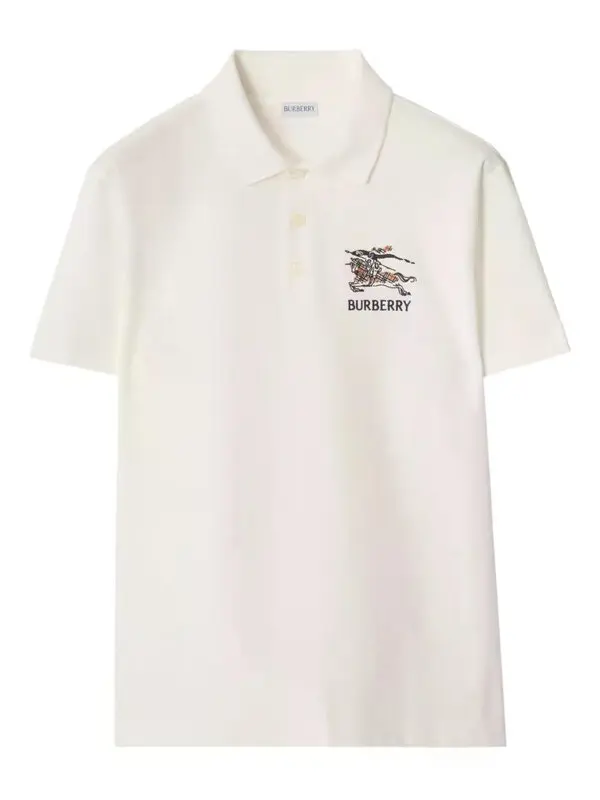 Burberry Equestrian Knight Cotton Polo Shirt