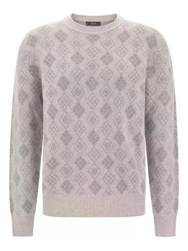 Boggi Milano Jacquard Crew-neck Sweater
