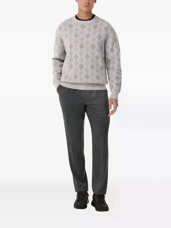 Boggi Milano Jacquard Crew-neck Sweater
