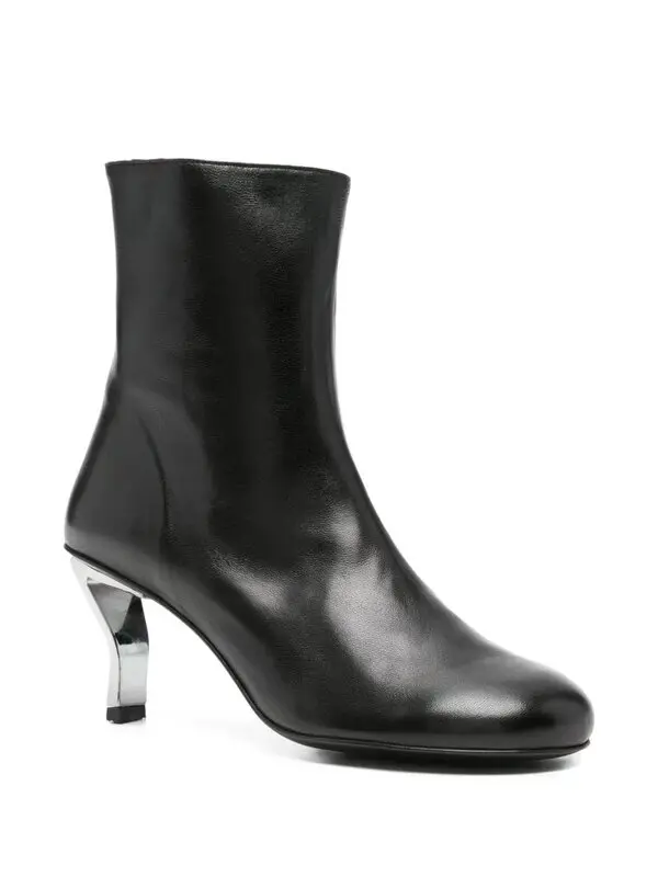 NICOLE SALDANA Sculpted-heel Ankle Boots