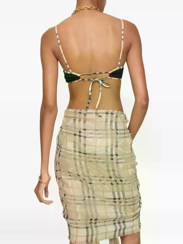 Burberry Check-trim Bikini Top