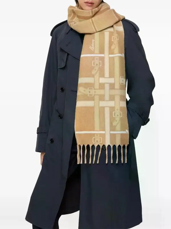 Burberry Belt Check Cashmere Scarf - Neutrals